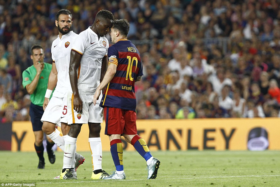 The Sports News Blog: Messi Shows Violent Side, Headbutts AS Roma ...