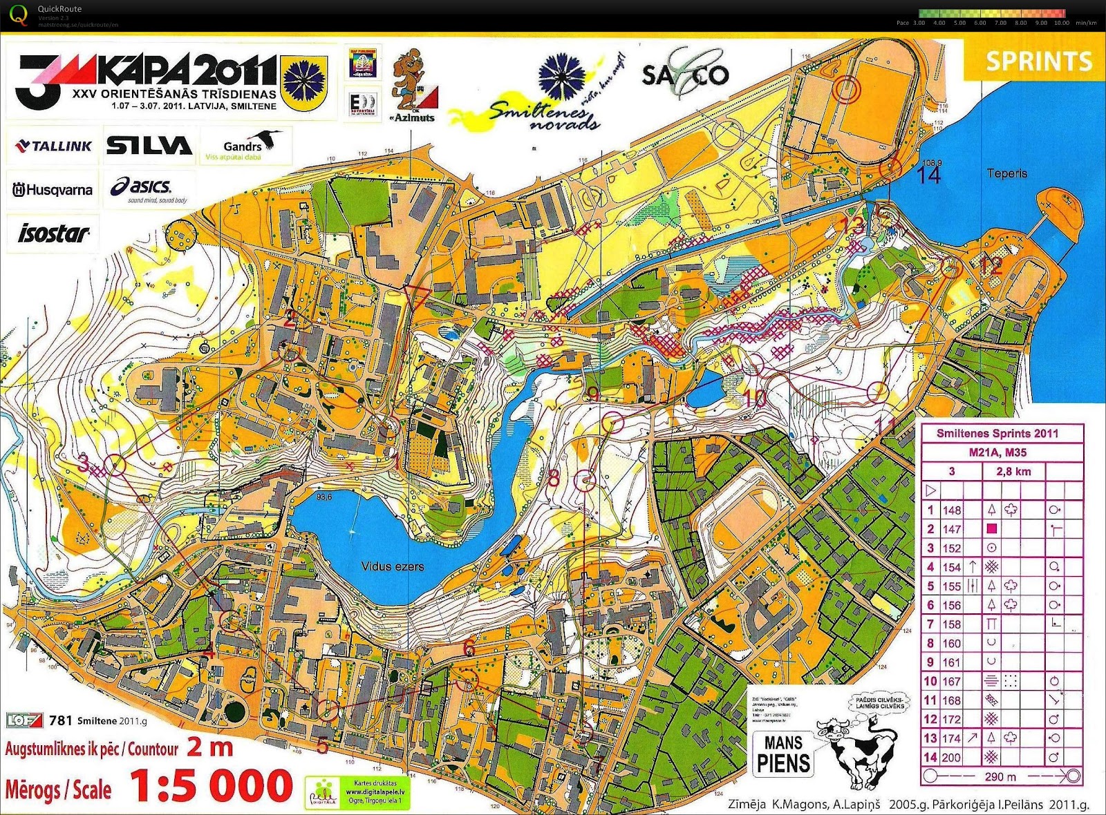 Orientēšanās kartes: Smiltene