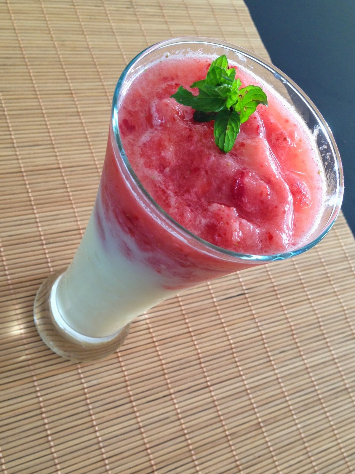 Smoothie de Banana e Morango