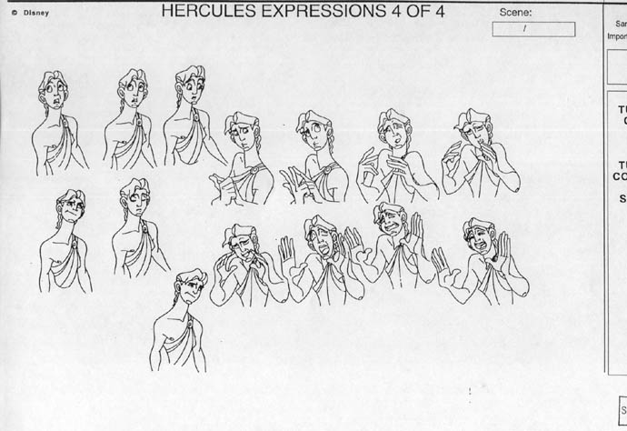 Living Lines Library: Hercules (1997) - Model Sheets & Production Drawings