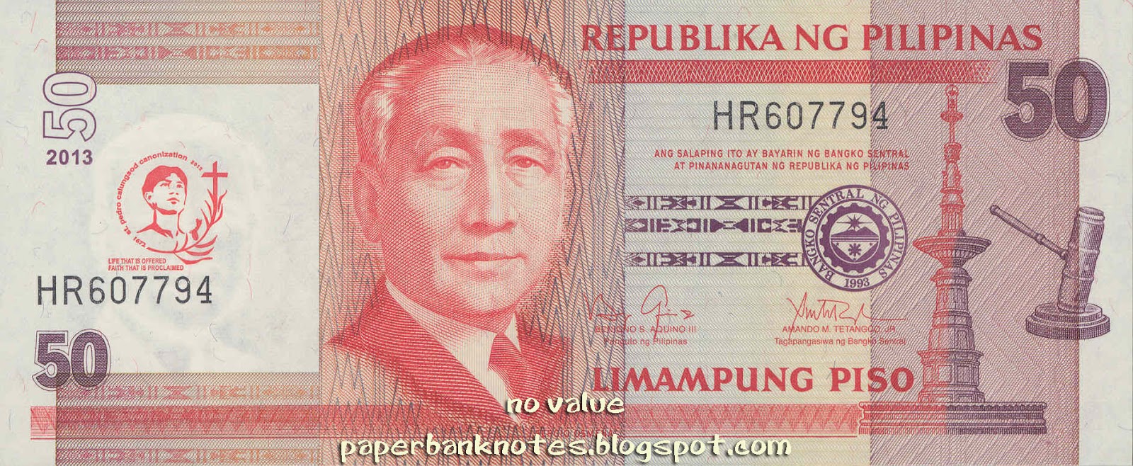 commemorative: Philippines - 50 Piso St Pedro Calungsod Canonisation ...