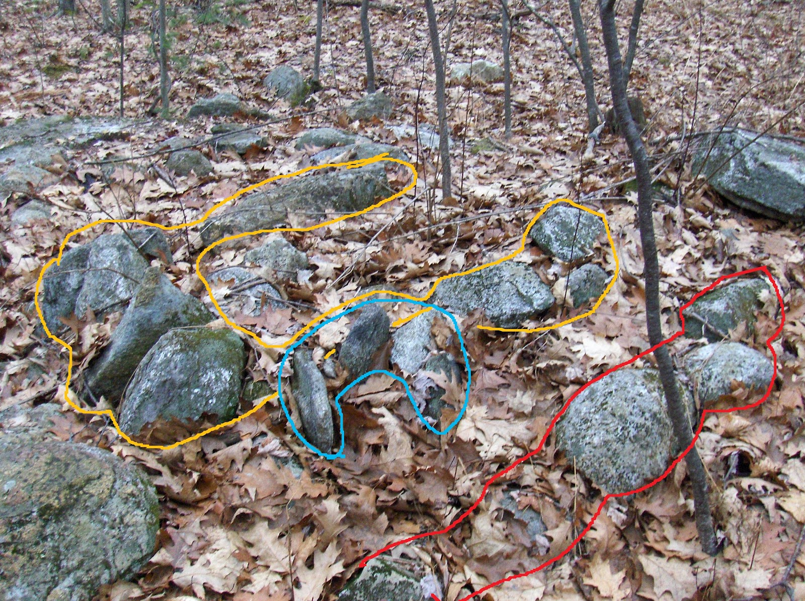 Rock Piles: A close look at the surface of a small mound