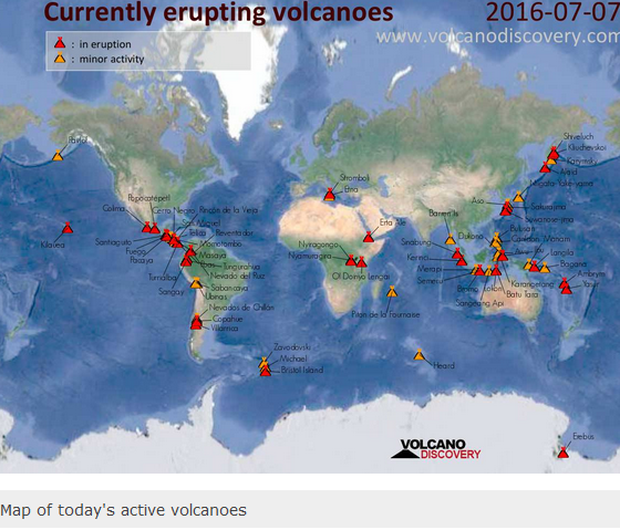 Earthquake Prediction: Volcanic activity worldwide 7 Jul 2016 ...