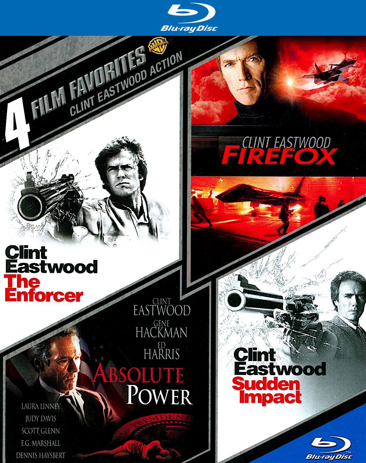 blu-ray and dvd covers: WARNER BROTHERS 4-FILM COLLECTION BLU-RAYS