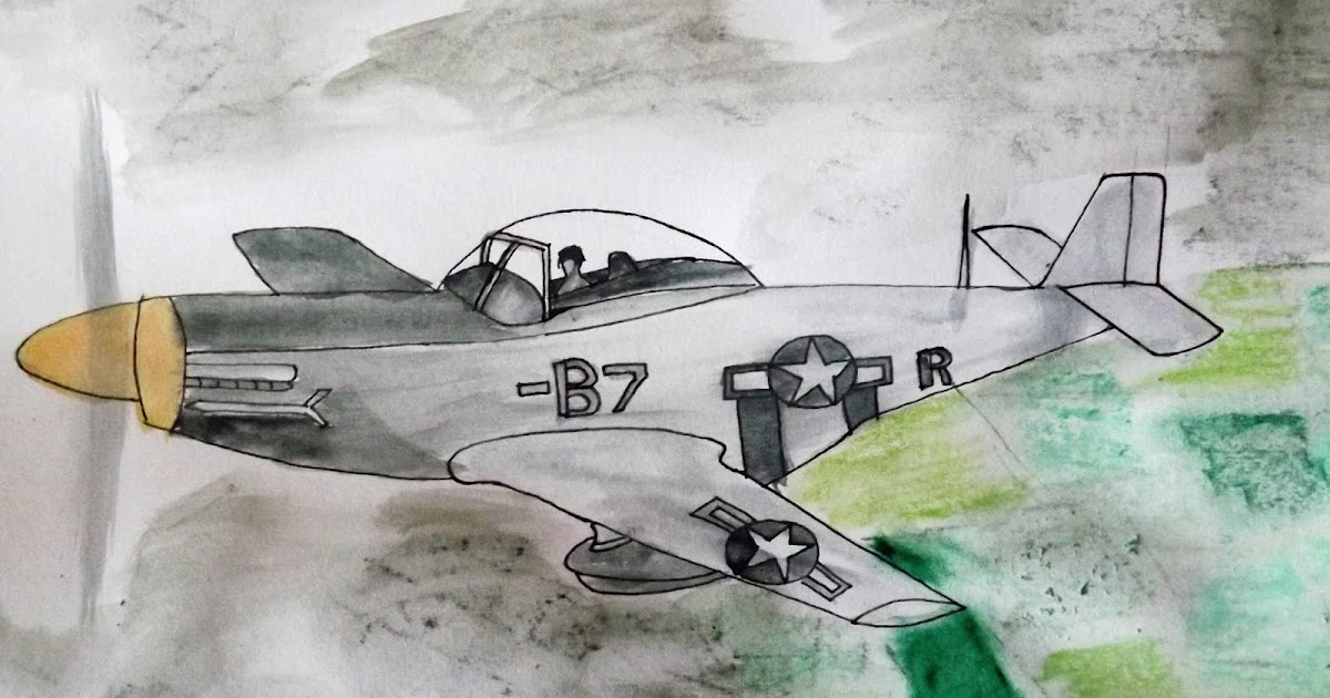 A Pretty Talent Blog: How to draw: A Mustang Aeroplane