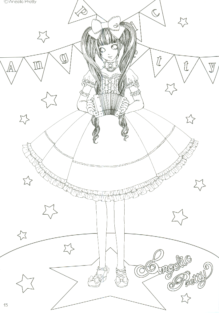 Lolita Paradise: Angelic Pretty libro para colorear