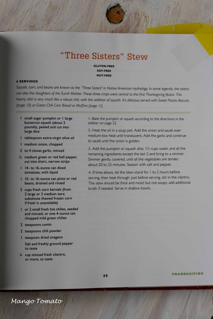 Mango & Tomato: "Three Sisters" Stew: Recipe from Vegan Holiday Kitchen