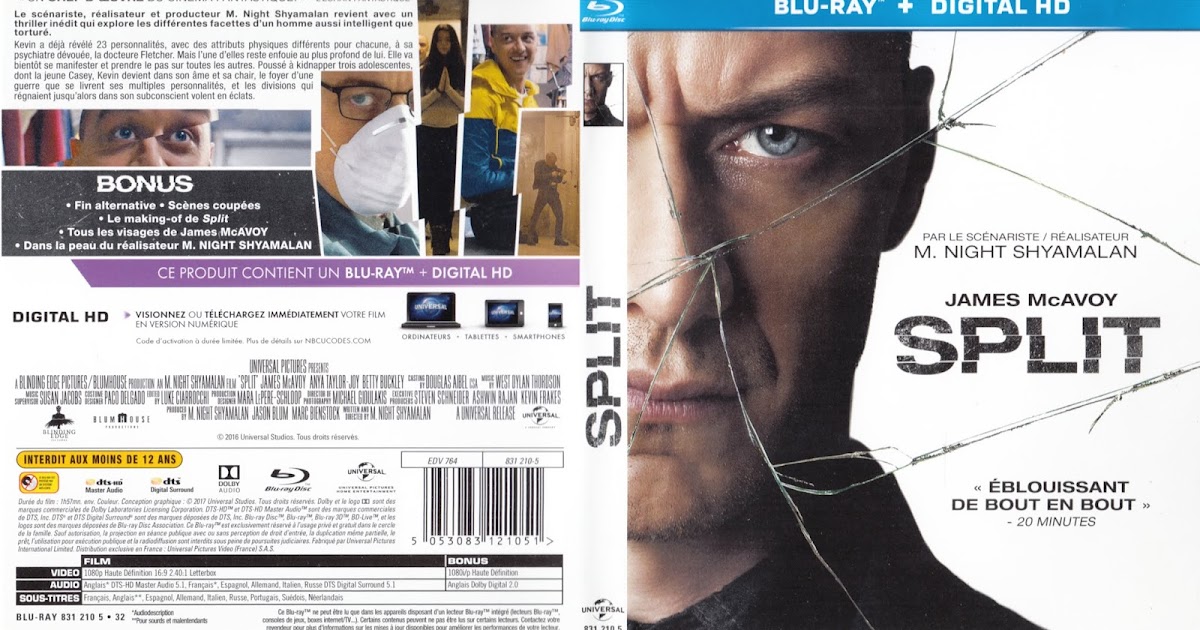 BLU-RAY JAQUETTES BLU-RAY: Split