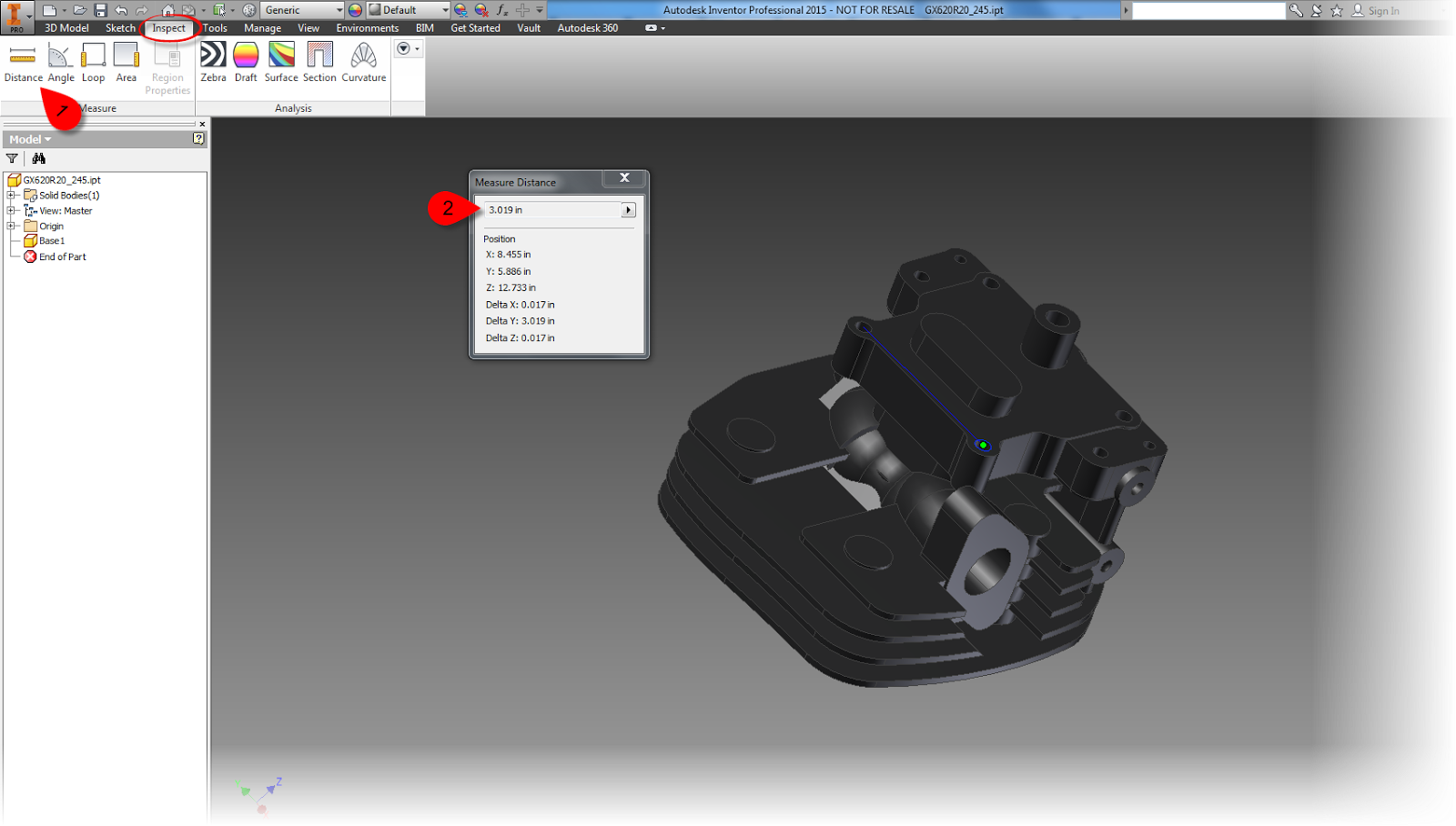 The default measure location behavior