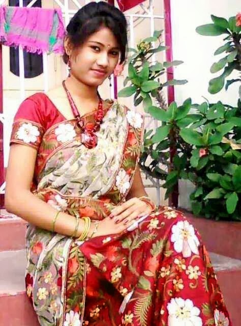 Cute Single Assamese Girl In Saraswati Puja Assam