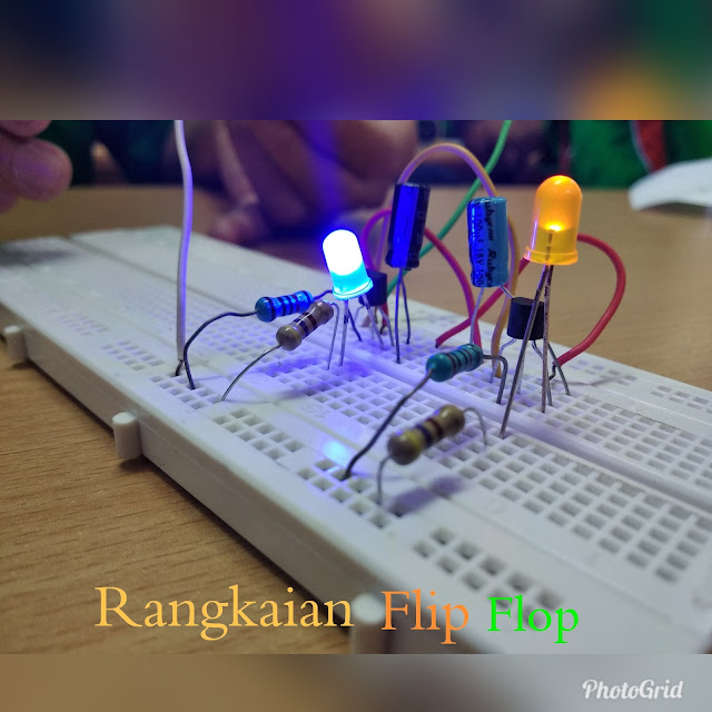 Belajar Elektronika: Rangkaian Flip Flop Sederhana 2 LED