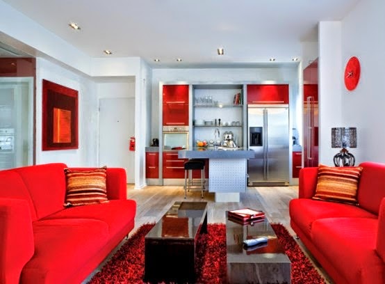 Decoración de salas en color rojo | Ideas para decorar