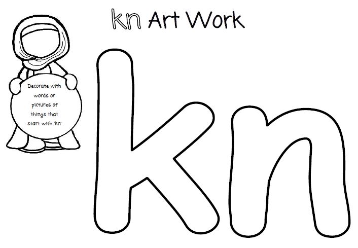 Iman's Home-School: Digraph KN Activity Pack