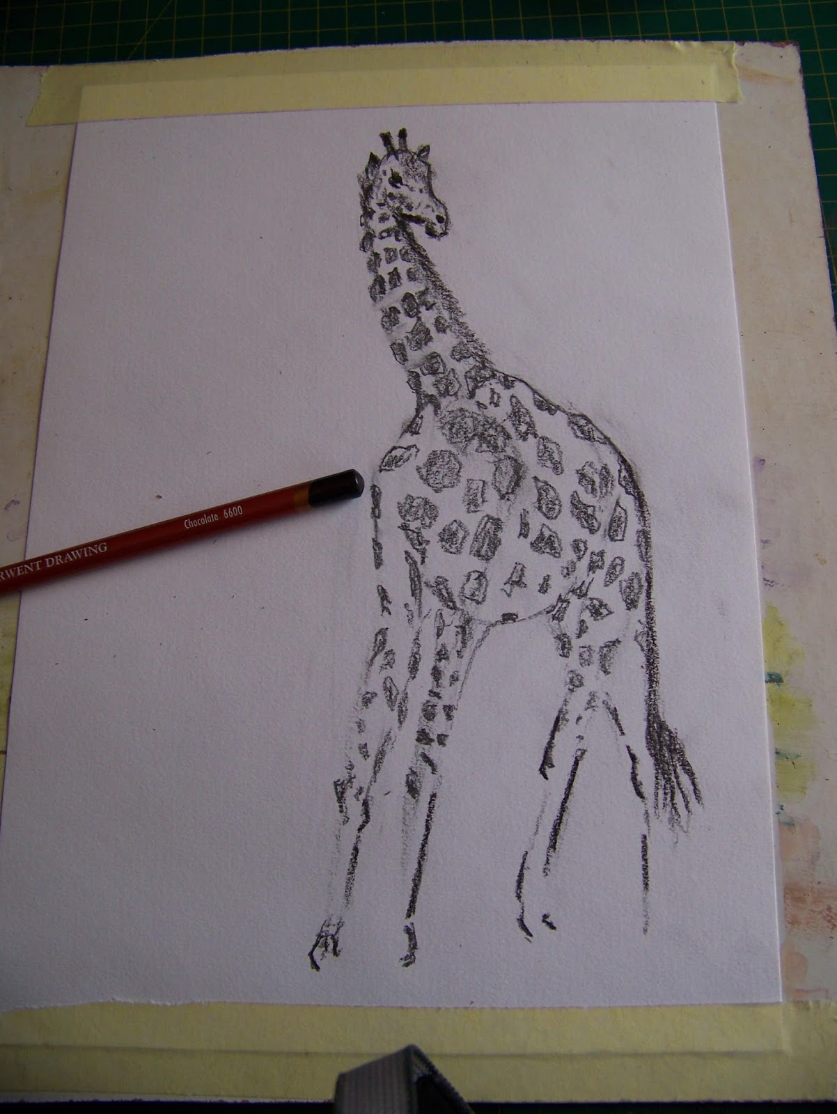 A Pretty Talent Blog: Drawing and Coloring a Giraffe step by step with ...