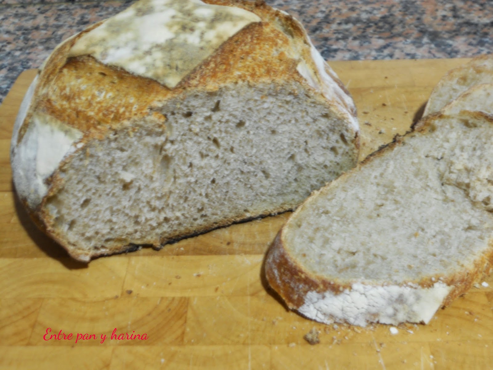 Entre pan y harina: Pan de trigo fermentado con masa madre de harina ...