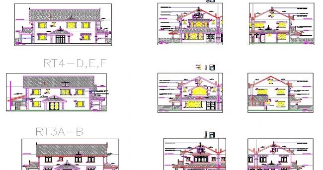 Façade classique DWG: Classic facade dwg | ArchiGuelma
