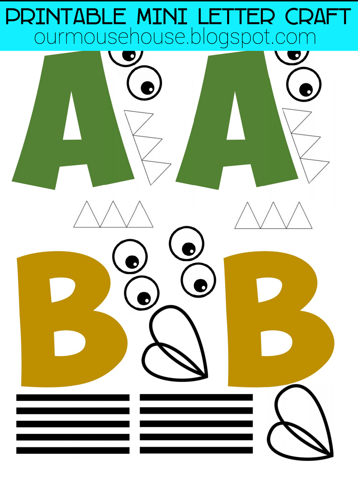 Our Mouse House: Mini Letter Crafts A & B