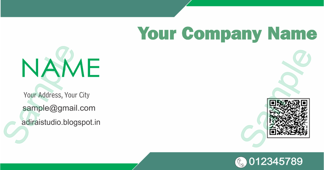 Sample Visting Card Design | அதிரை ஸ்டூடியோ