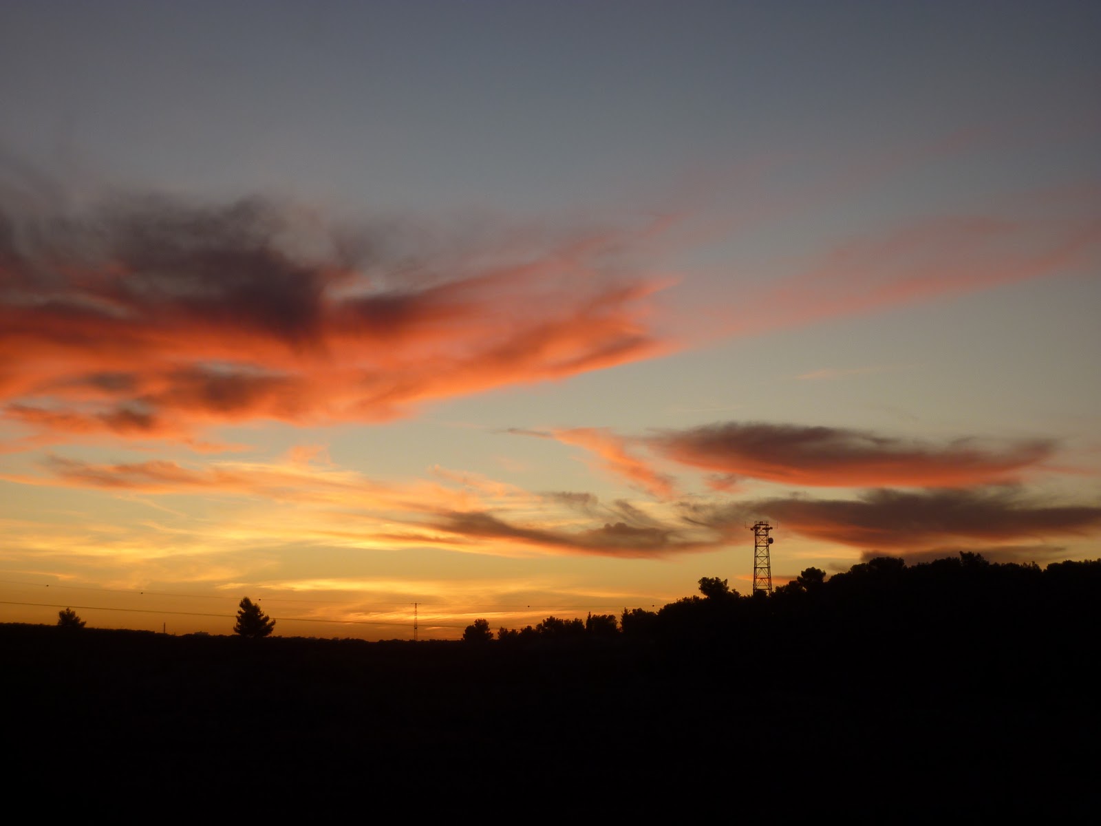 I Wish I Were a Photographer: A bright red sunset, for Ruby Tuesday