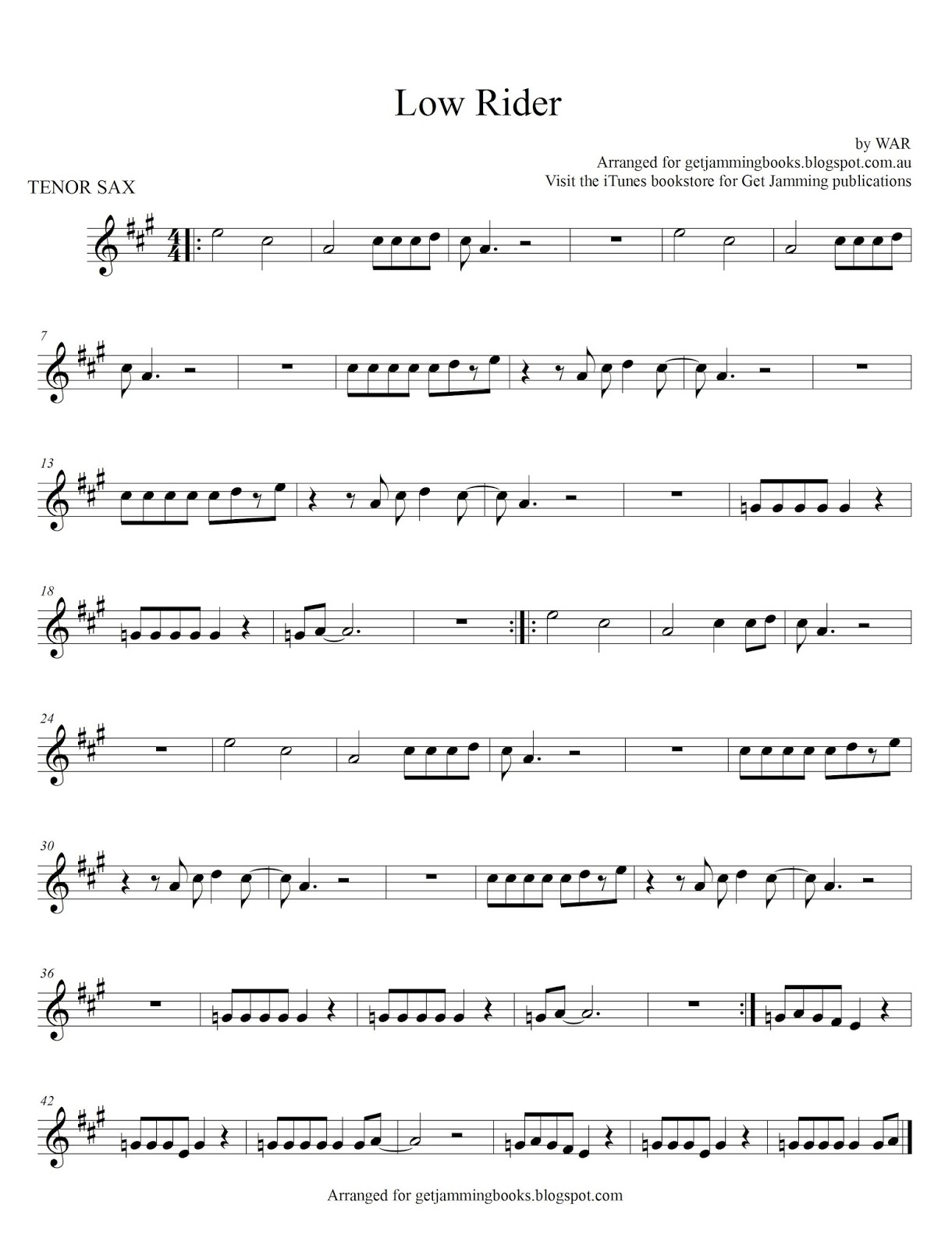 Get Jamming: Student Request - Low Rider by War