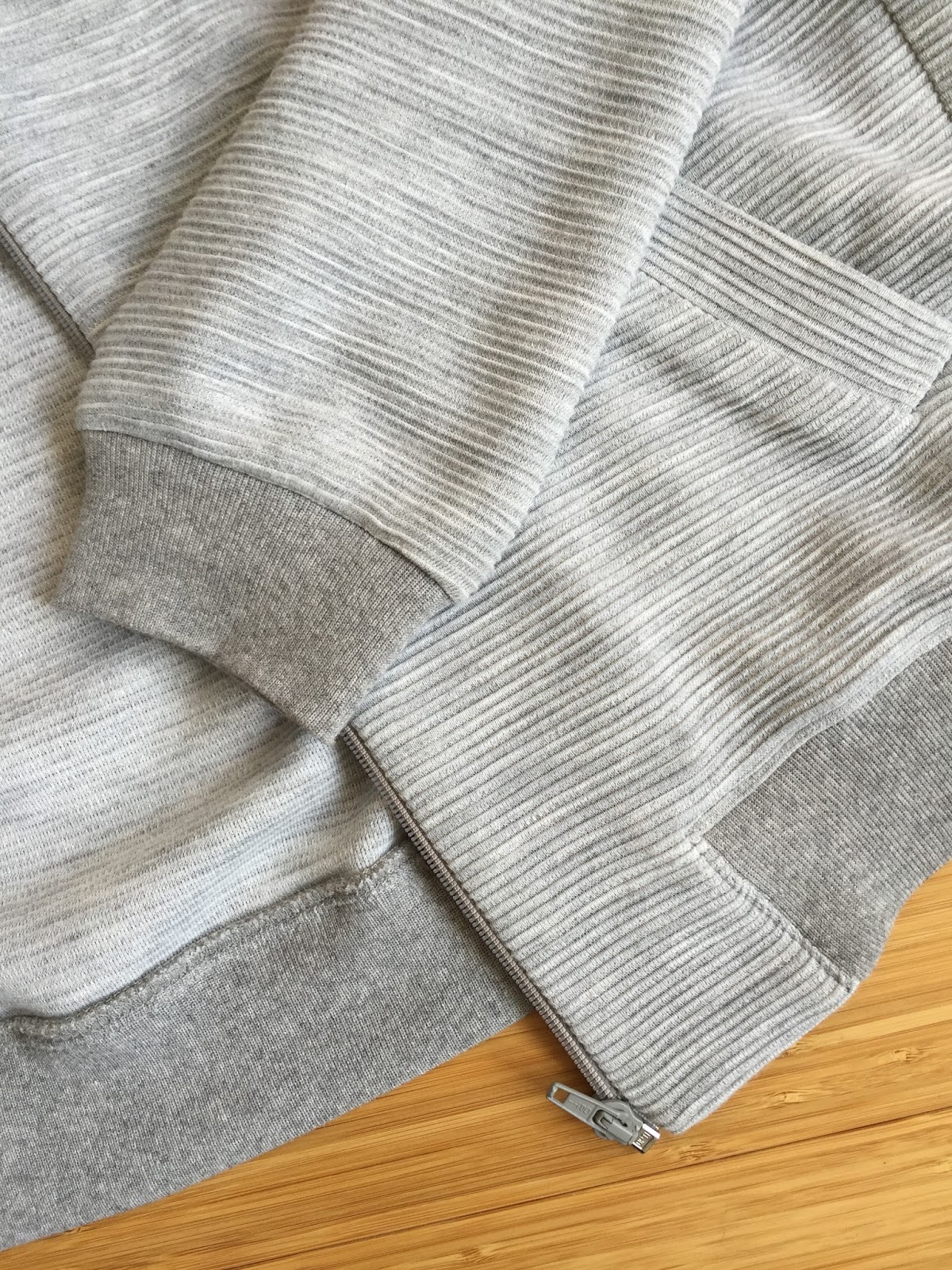Diary of a Chain Stitcher : Grey Ribbed Knit Rigel Bomber