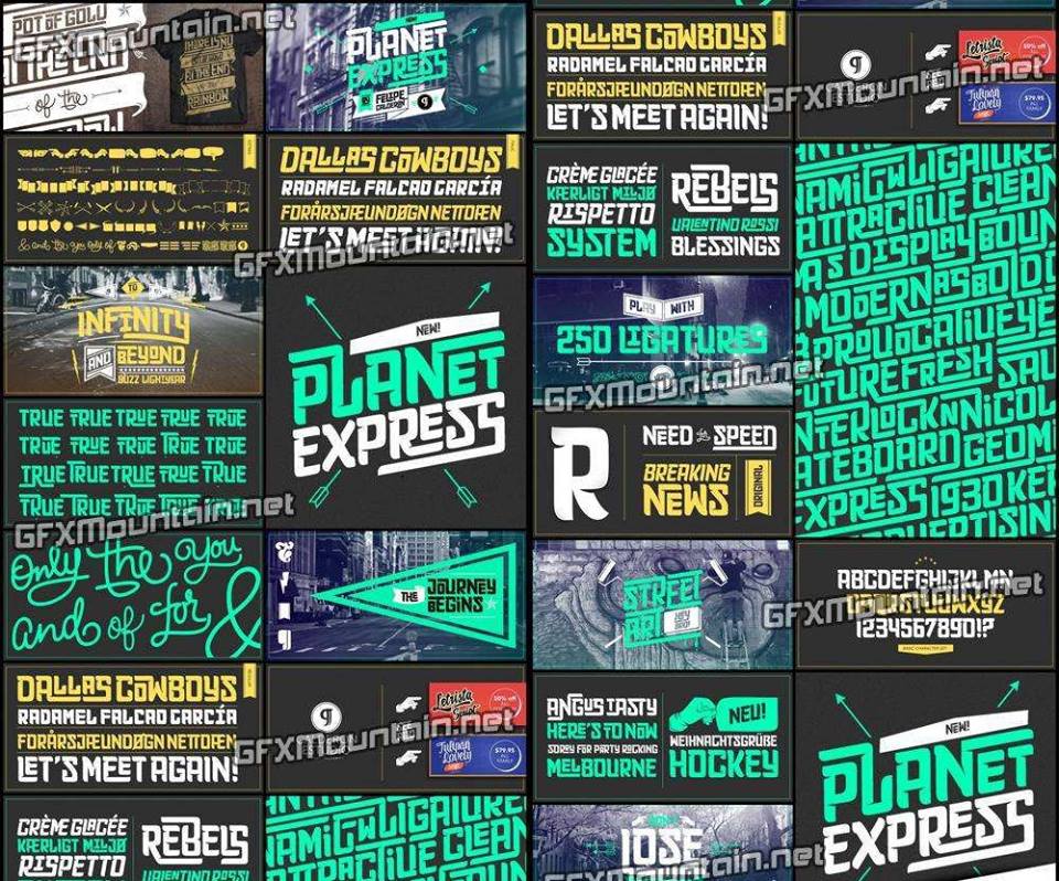 Planet Express Font Family 3 Fonts planet-express-font-family-3-fonts