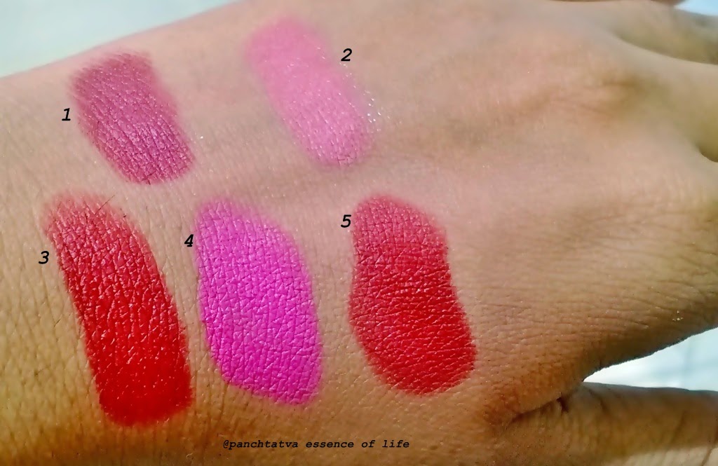 Swatch attack : New shades of Chambor Powder matte lipsticks