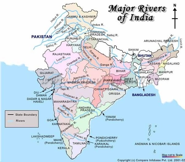 Important facts about indian rivers
