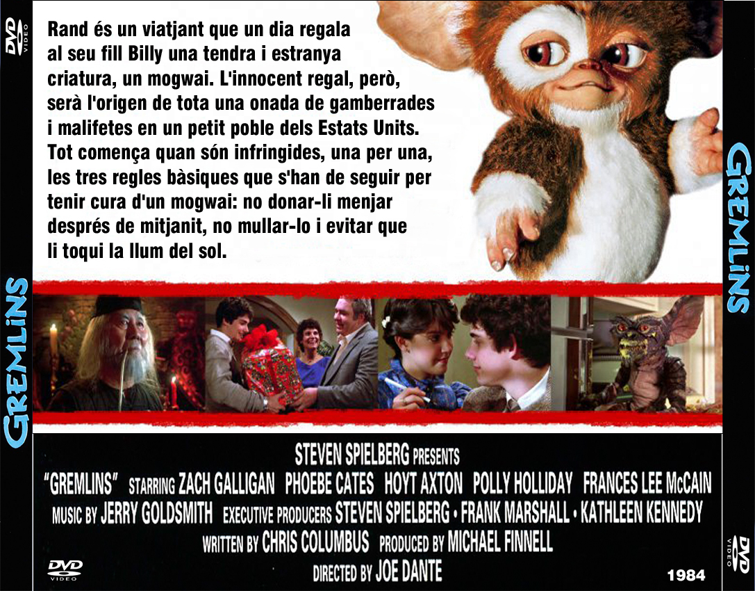 Caràtules de cine (DVD per caixa CD): Gremlins - [1984]