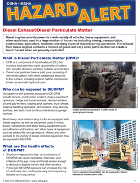 Agencies Issue Workplace Hazard Alert for Diesel Engine Exhaust | EHS Works