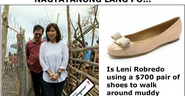 VP Leni Robredo Caught on Camera Wearing Expensive Shoes While Visiting ...