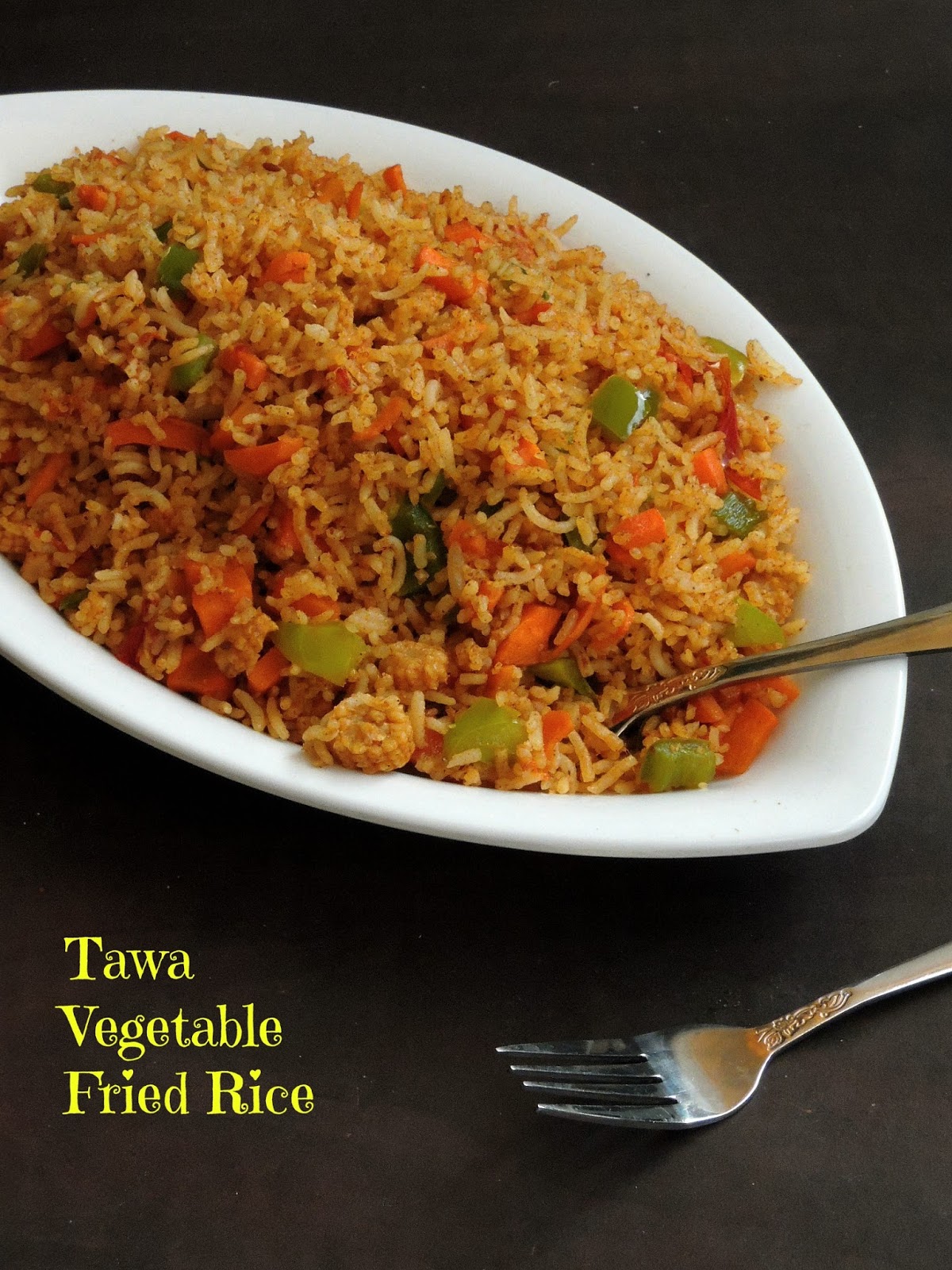 Priya's Versatile Recipes: Tawa Vegetable Fried Rice/Desi Fried Rice