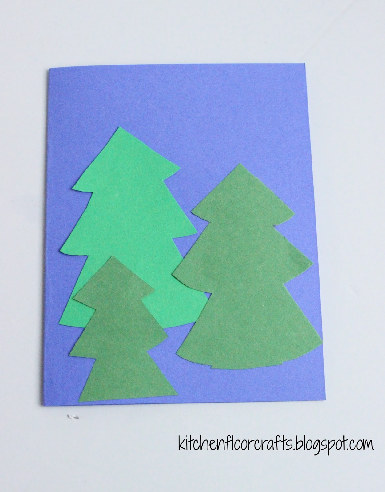 Kitchen Floor Crafts: Bubble Wrap Snow Printing