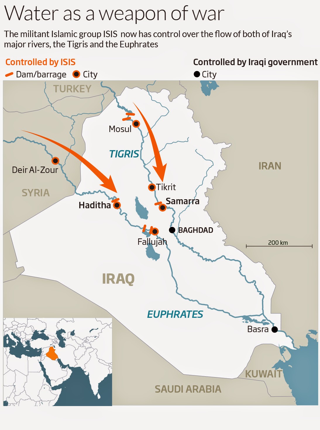 War News Updates: ISIS Now Controls Iraq's Water Supplies