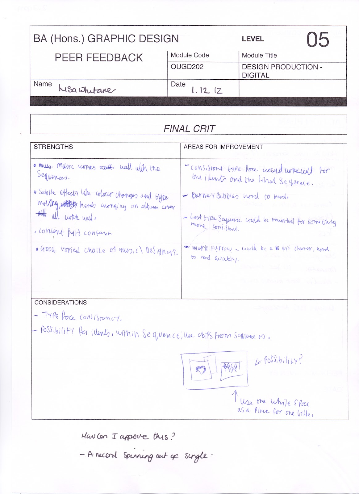 Design Practice: Final Crit