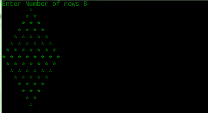 C++ Programming: C++ program to print diamond pattern