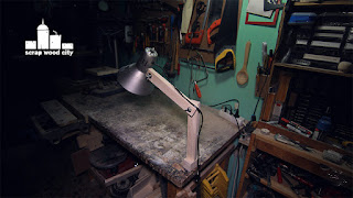 scrap wood city: How to make a super easy DIY upcycled desk lamp