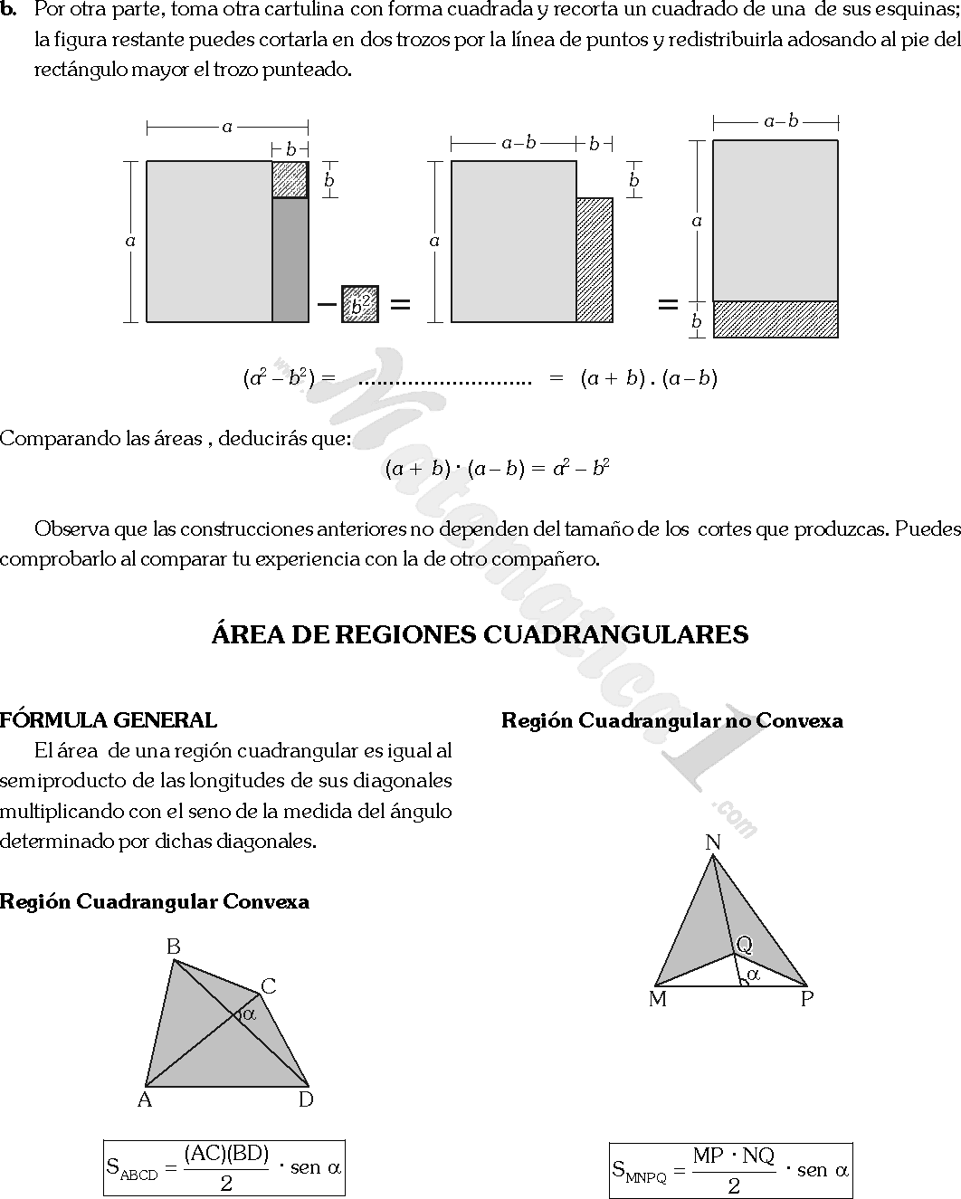 AREAS CUADRANGULARES EJERCICIOS RESUELTOS PDF