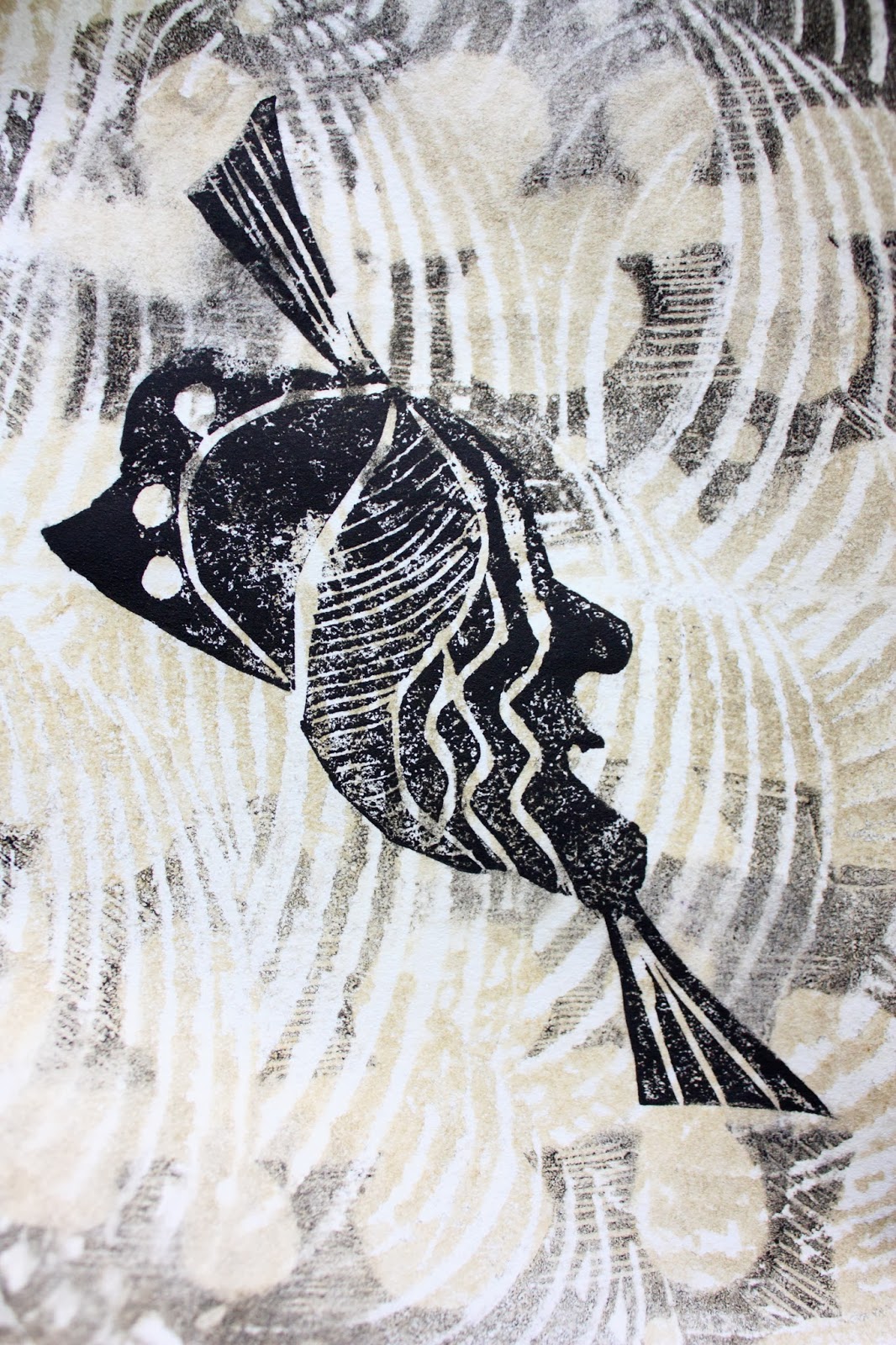 STITCHWORKS: Gelli Plate and Linocuts