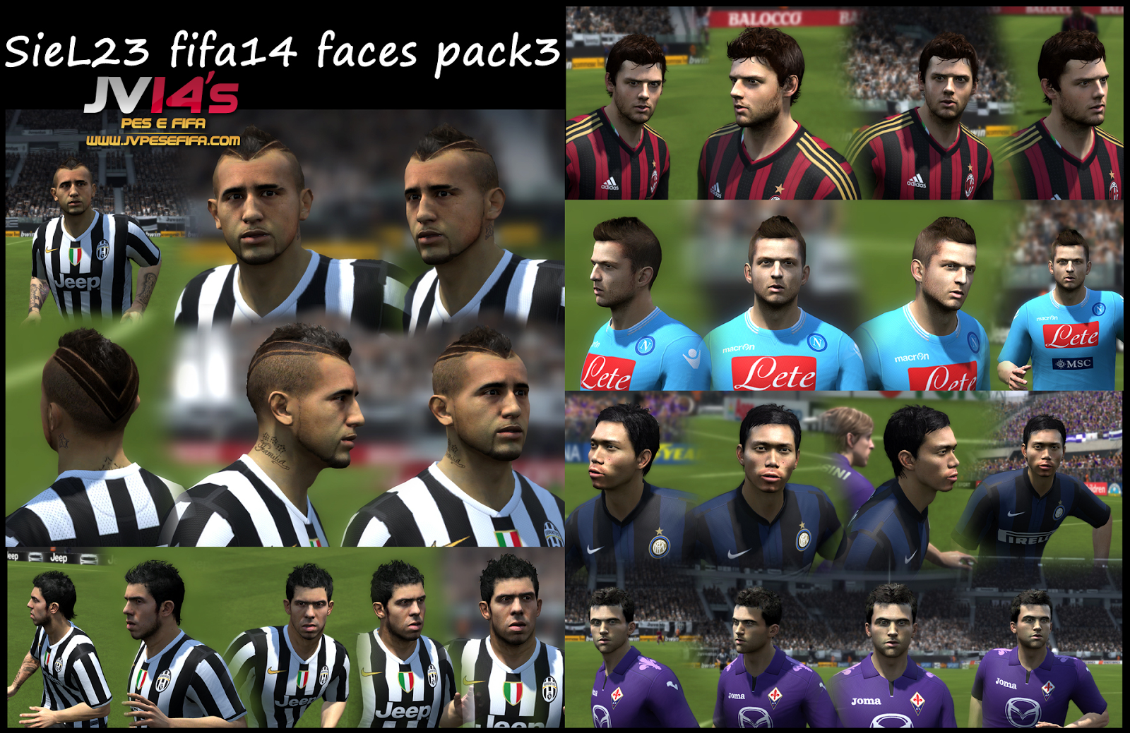 FIFA 14: Facepack Serie A Tim - Pack 3 | Blog Teste Template JV