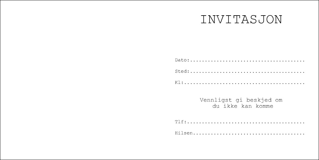 Invitasjoner Til Bursdag