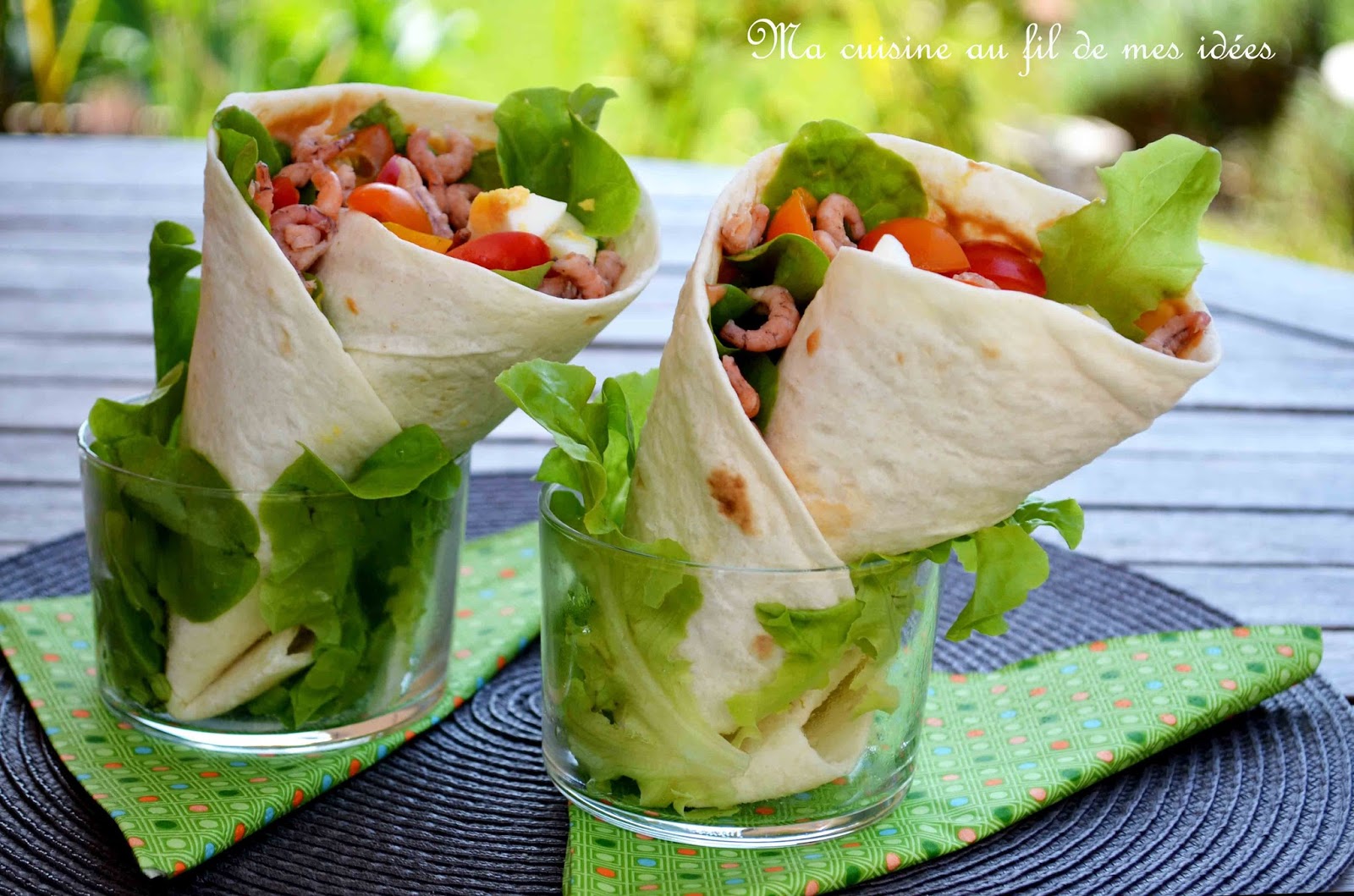 Ma cuisine au fil de mes idées...: Wraps aux tomates et crevettes ...