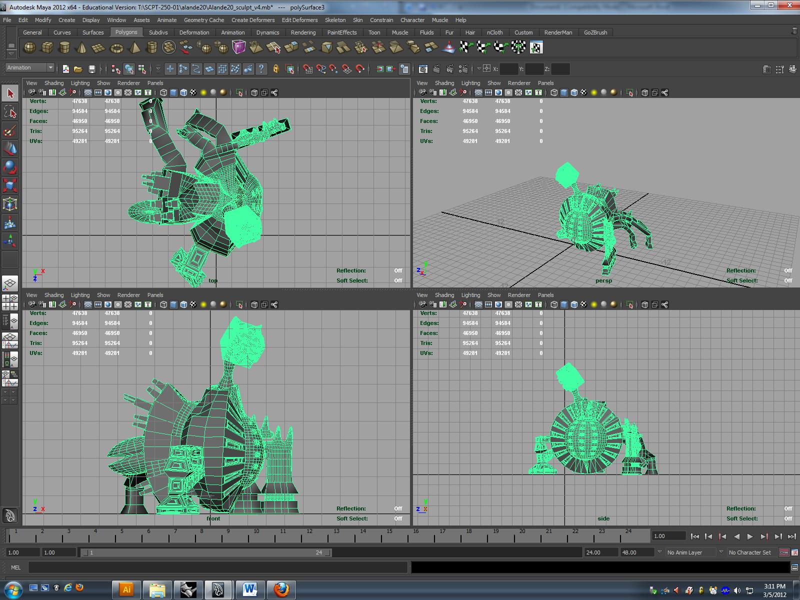 SCPT 250_450: 3D Modeling in Maya