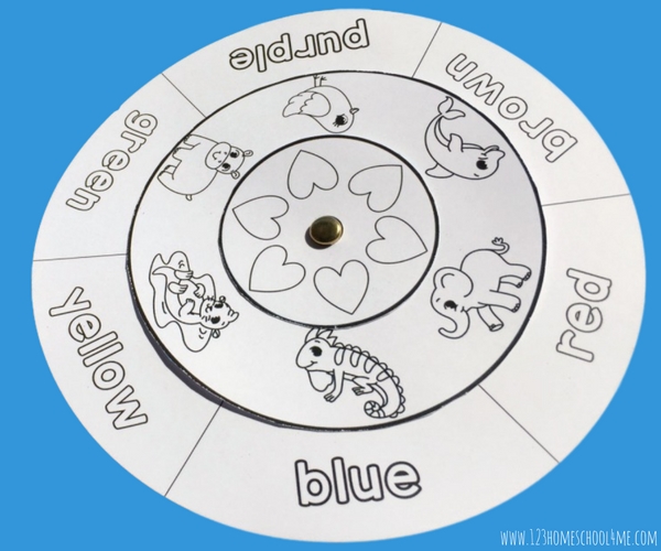 Learn Colors with FREE Color Matching Wheels