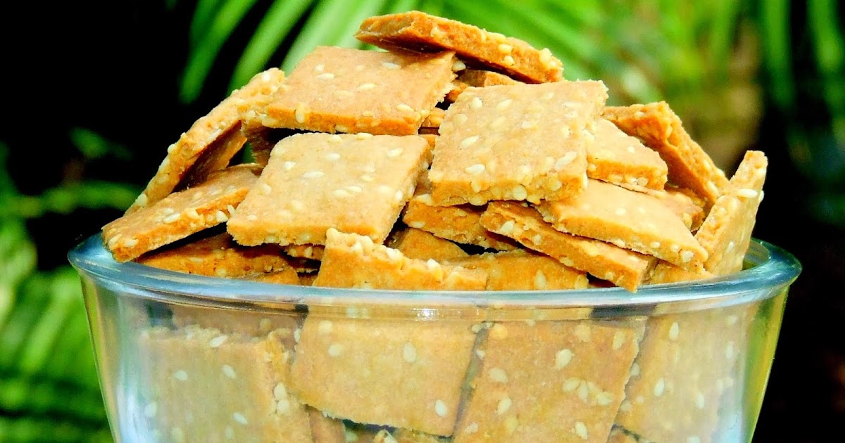 Ambrosia: Whole Wheat Sesame Crackers (Vegan) - Healthy Snacking