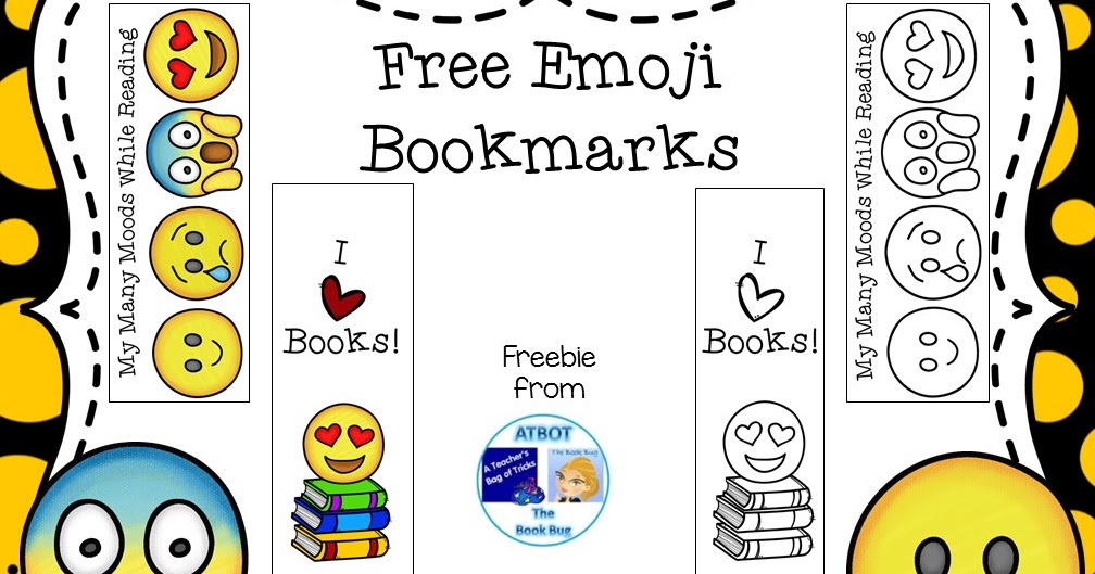 The Book Bug: Big Heart Eyes Emoji These Bookmarks
