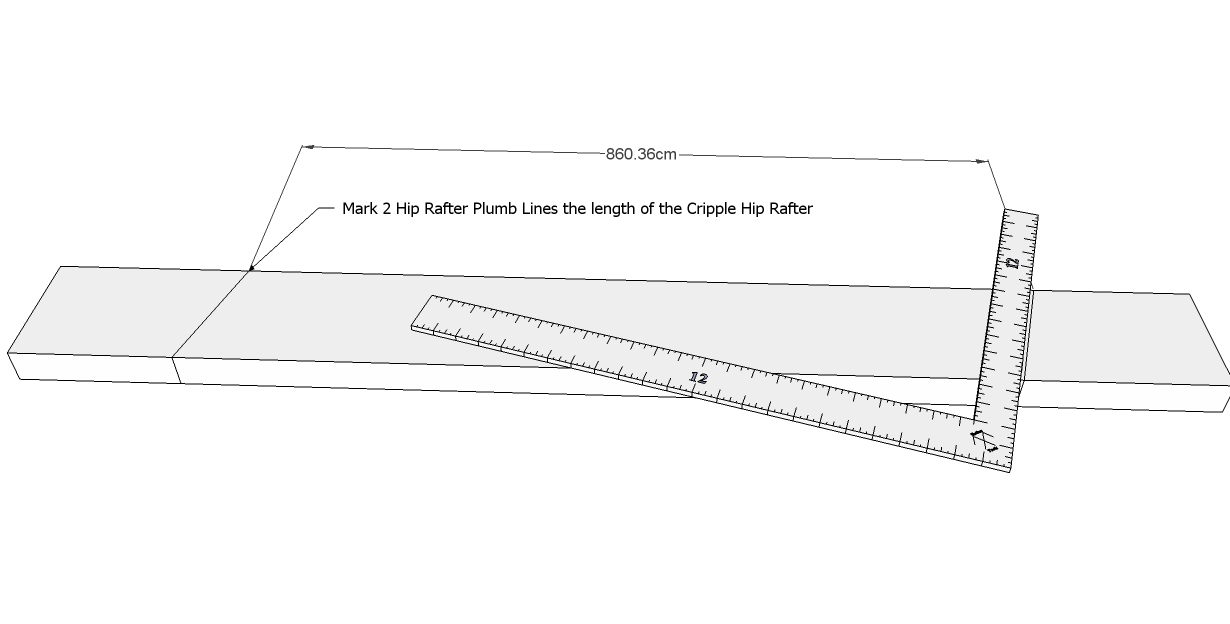 Roof Framing Geometry: Uhler-Birch Cripple Hip Rafter Method