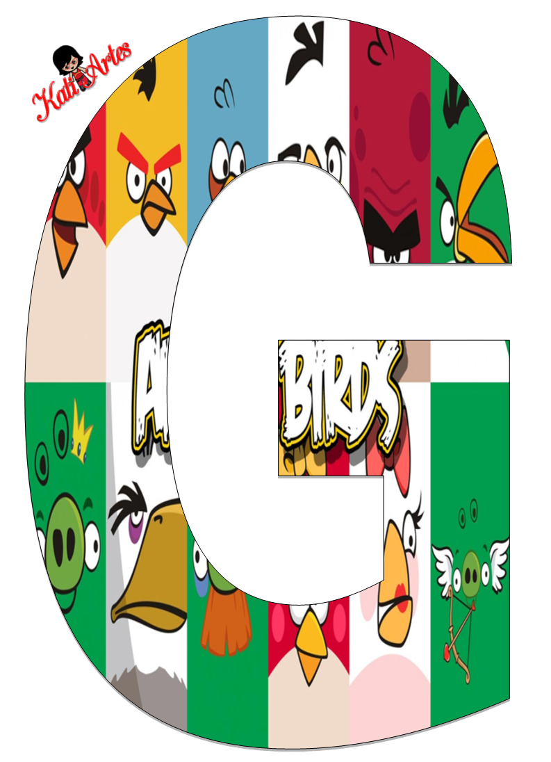 Lindo Alfabeto de Angry Birds. | Angry birds, Letras criativas, Letras ...