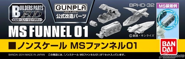 GUNDAM GUY: Bandai Model Buiders Parts HD MS Funnels 01 - New Images ...