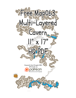 Free Map063: A Multi-Level Cave System - Frugal GM